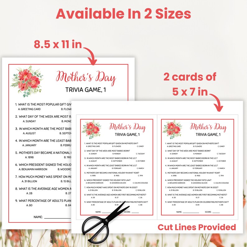 Fun Mothers Day Games, Printable Party Games, Mothers Day Activity ...