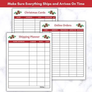 Editable Christmas Gift List, Printable Holiday Shopping List Planner ...