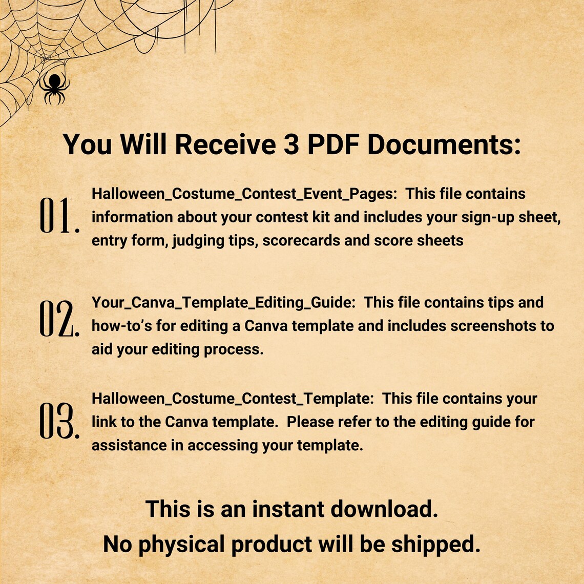 Halloween Costume Contest Kit, Canva Editable Winner Certificate ...