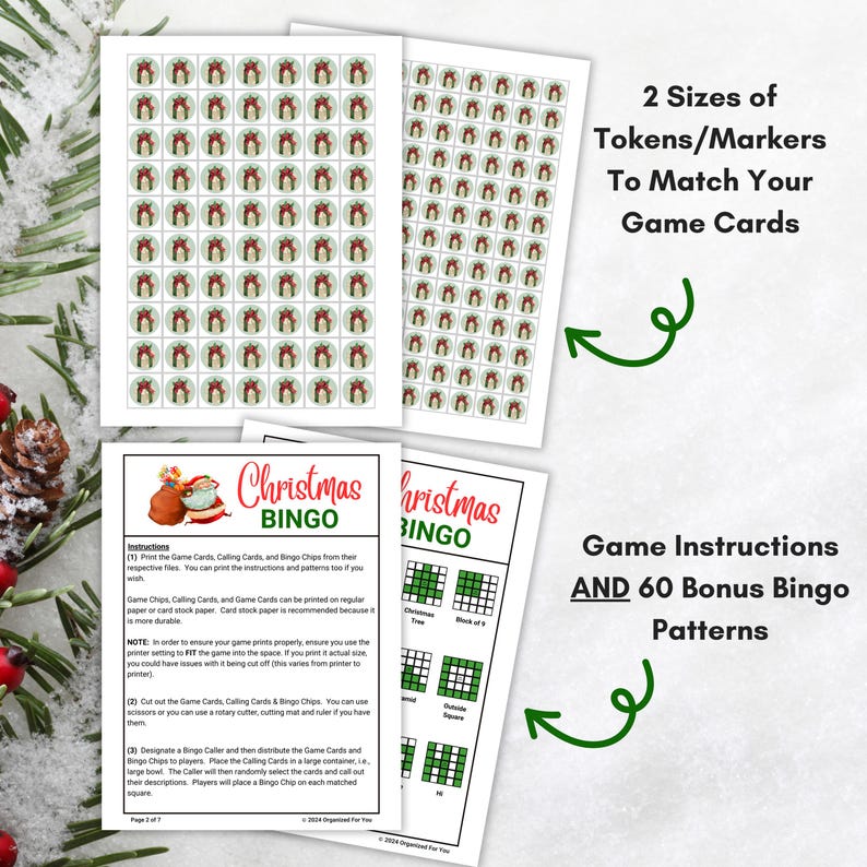 Christmas Bingo Games, Printable Bingo Game Cards, Games for Adults and ...