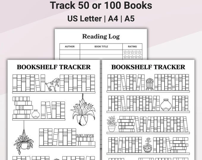 Book Tracker Printable, Reading Tracker, 100 Books Challenge, Printable ...