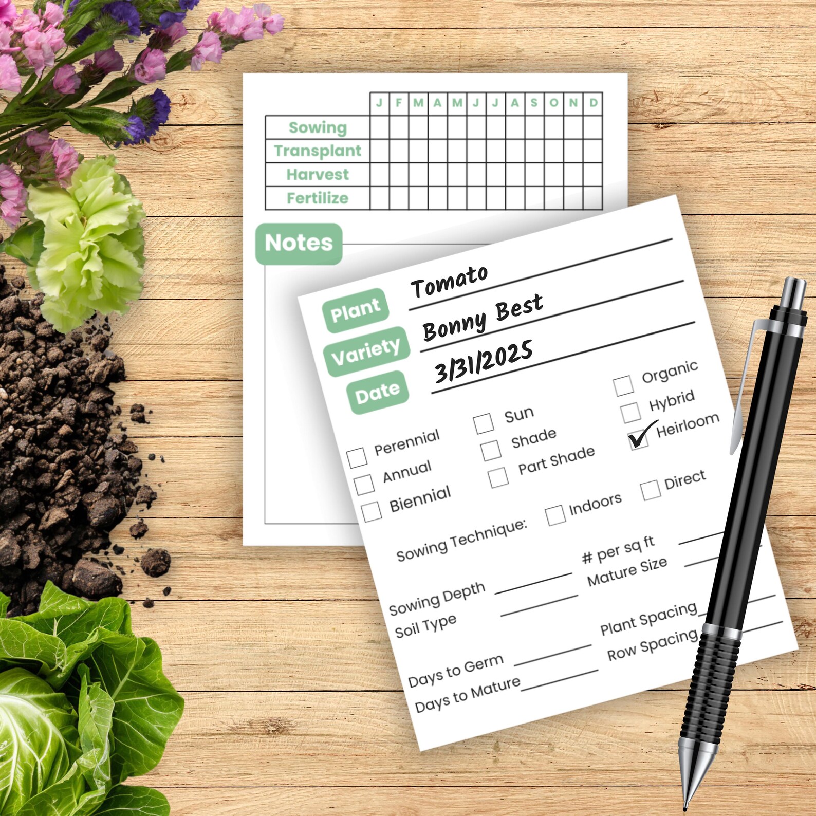 Garden Seed Saver Packet Template, Printable Seed Saver Envelopes ...