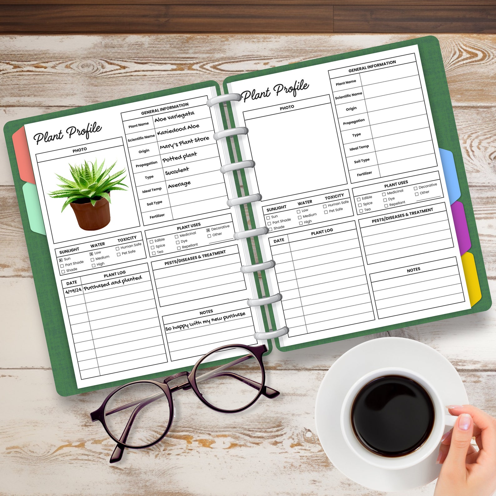 Plant Profile, Watering Schedule, Plant Care Journal, Houseplant Care ...