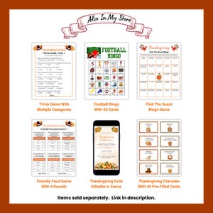 Thanksgiving Charades Party Game, Printable Charades Cards, Games for ...