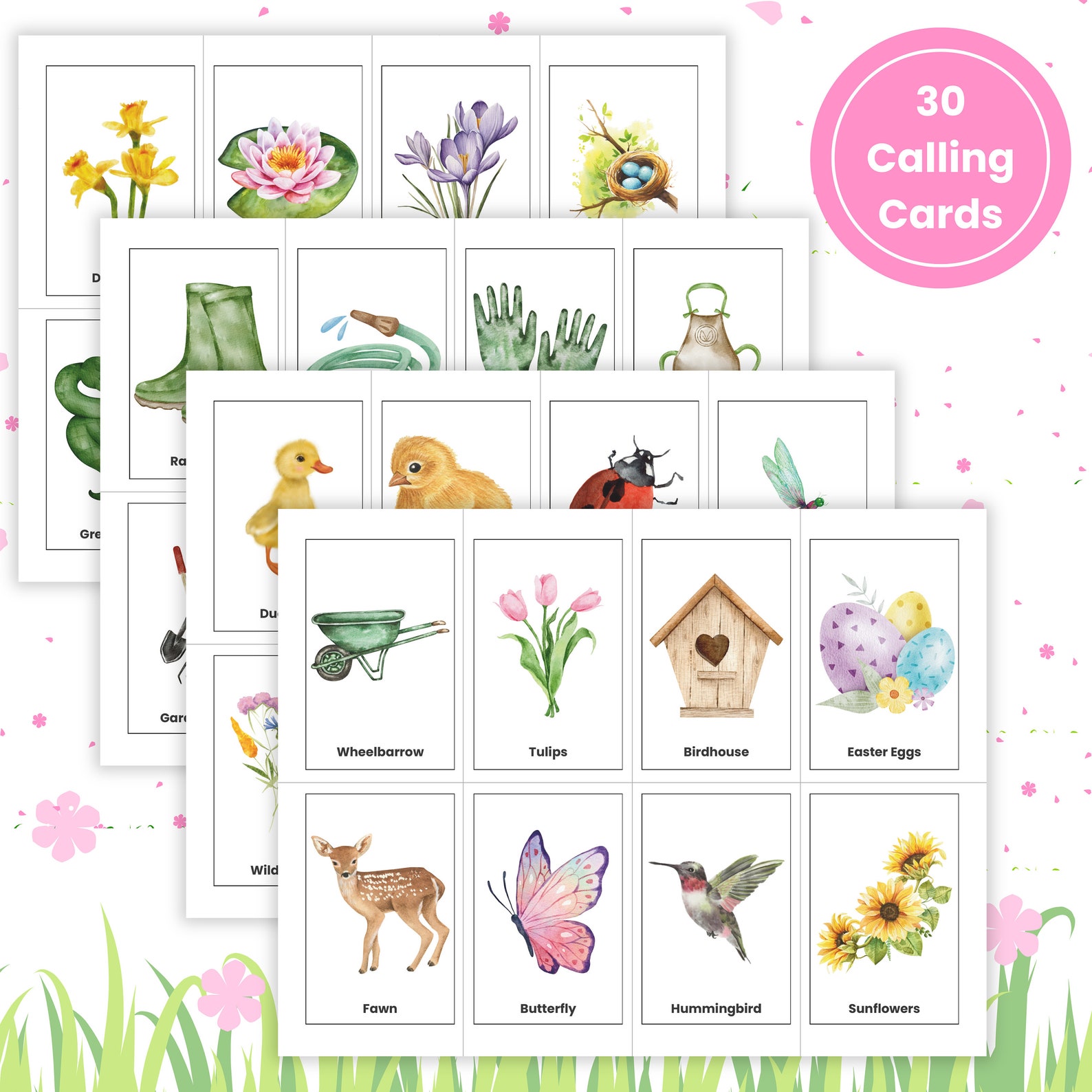 Printable Spring Bingo Games, Bingo Patterns, Springtime Bingo, Tea ...