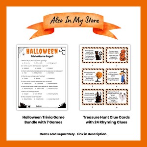 Halloween Bingo Game, 50 Unique Bingo Cards, Printable Halloween ...