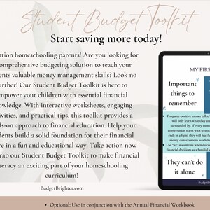 Student Budget Toolkit Budget for Teens Budgeting Template for ...