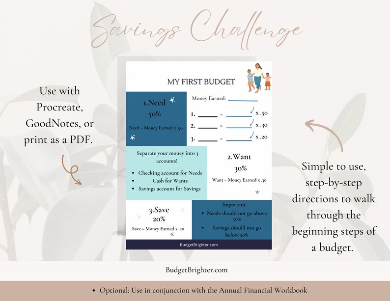 My First Budget Budget for Teens Budgeting Template for Students PDF ...