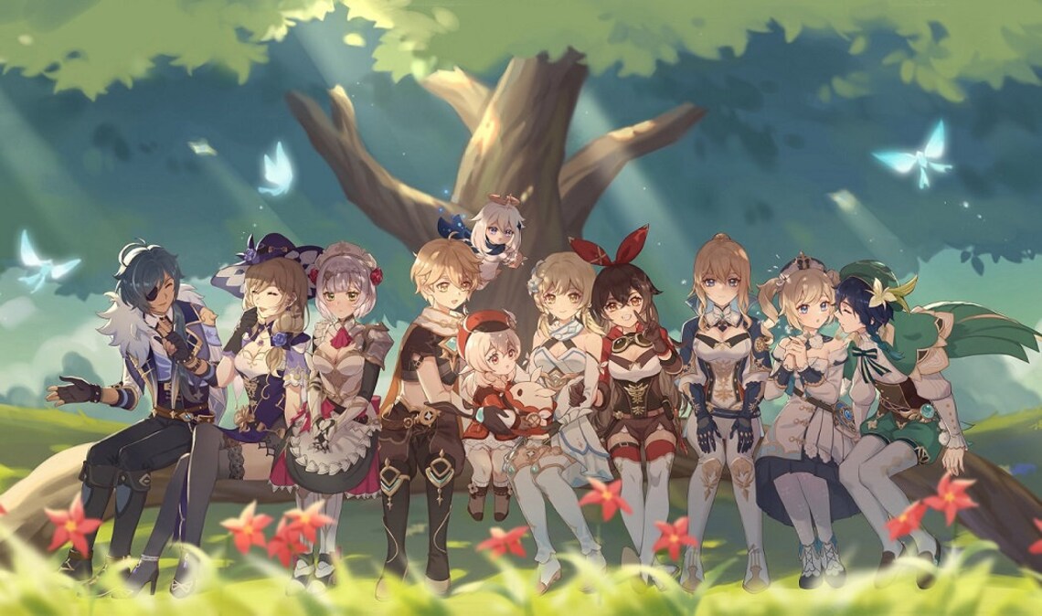 Character of Mondstadt Genshin Impact Poster Jean Venti Klee | Etsy