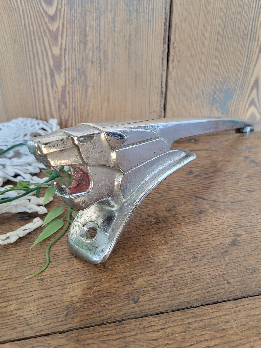 Peugeot 403 Hood Mascot - Original Vintage Chrome Lion, Collectible Car ...