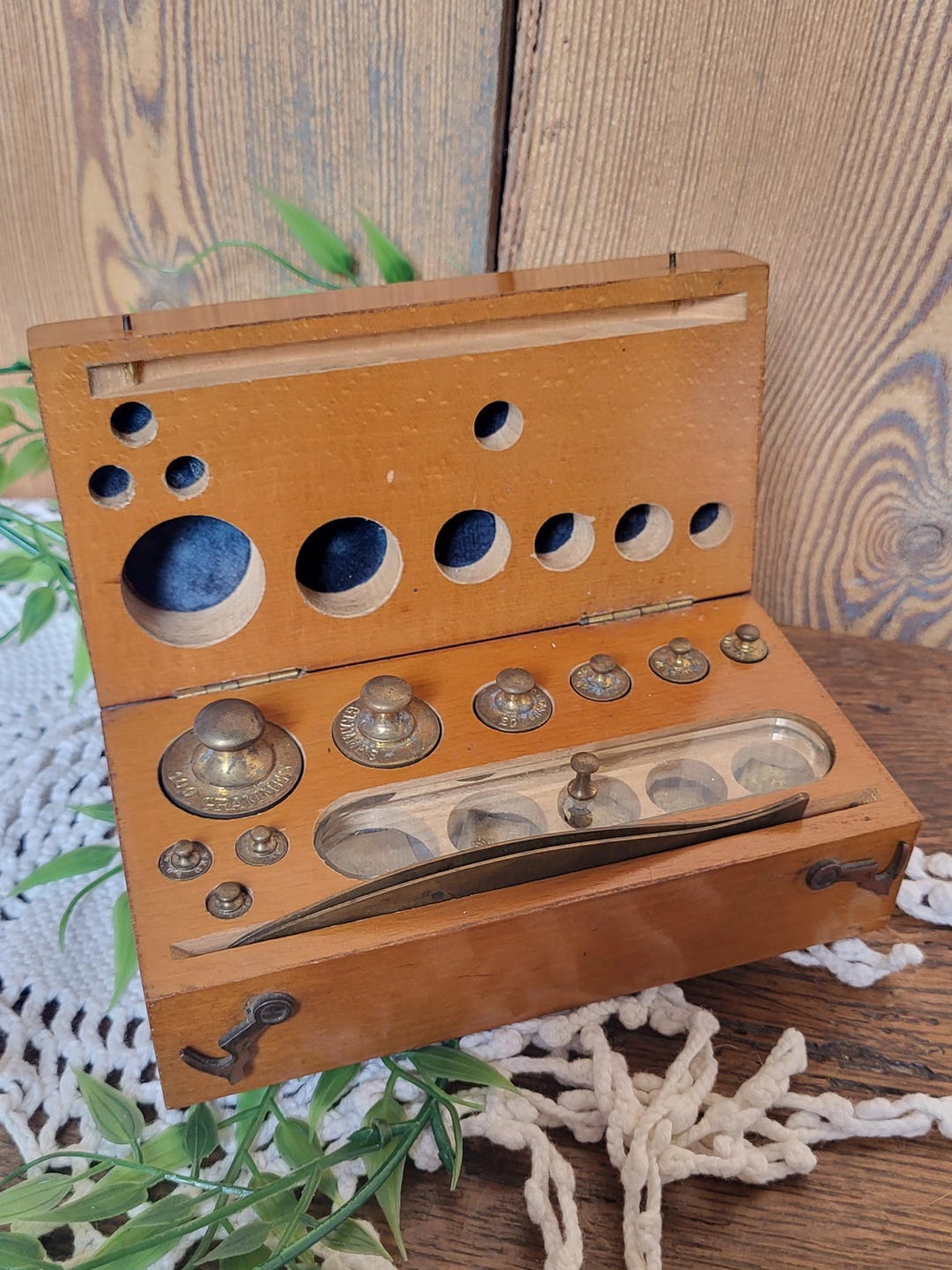 Superb and Complete Antique Weight Box for Jeweler's, Merchant's ...