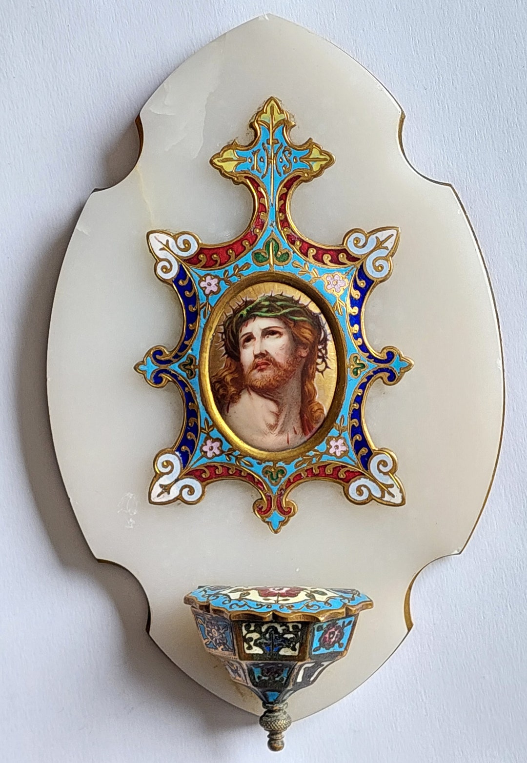 Old Religious Wall Stoup Jesus Christ Crown of Thorns - Etsy