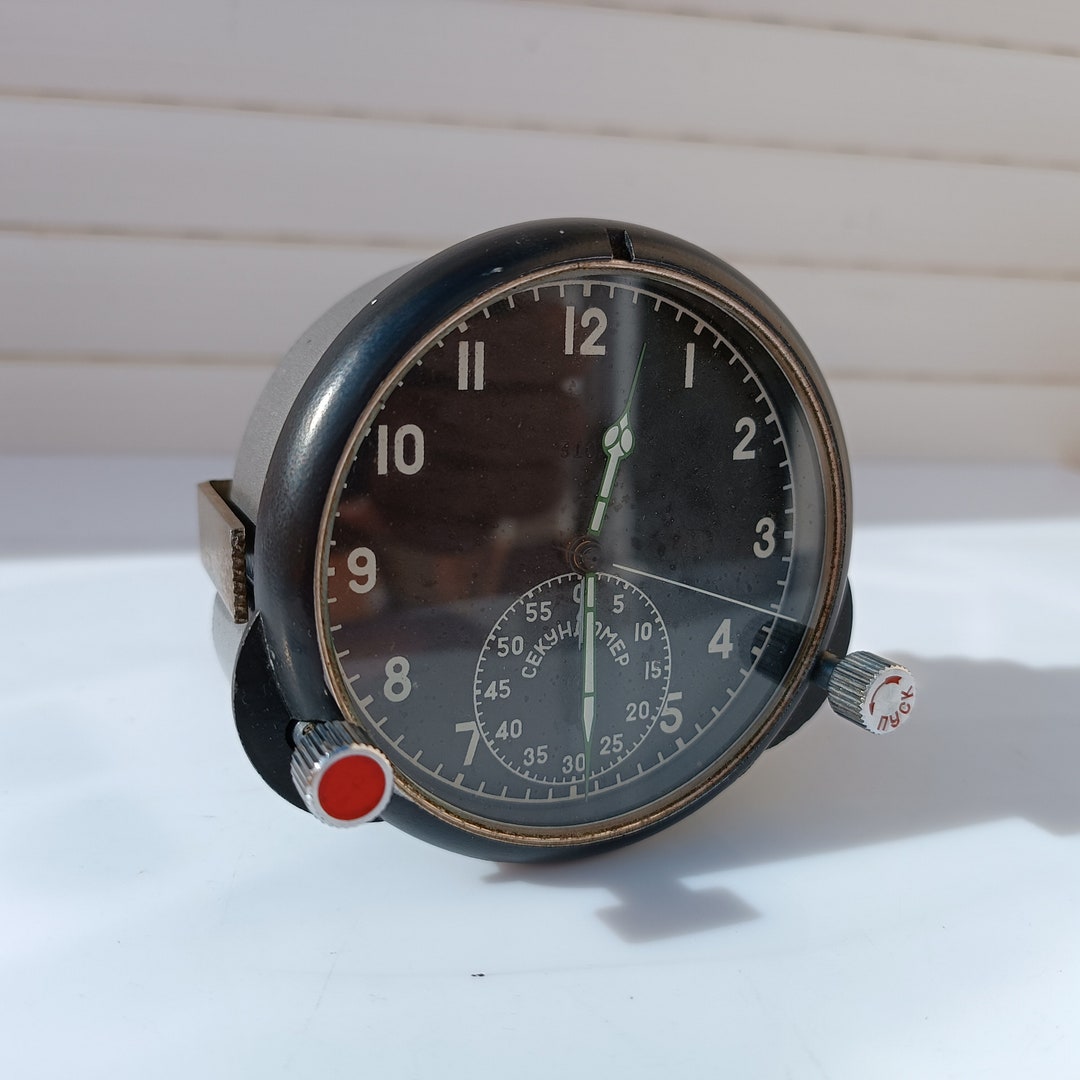 Soviet Military Clock ACHS-1 Mechanical Chronograph Clock Air Force ...