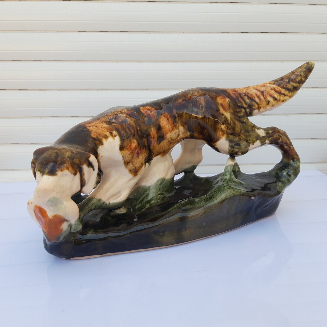 Soviet Vintage Porcelain Figurine Hunting Dog Ussr, Animal Vintage ...