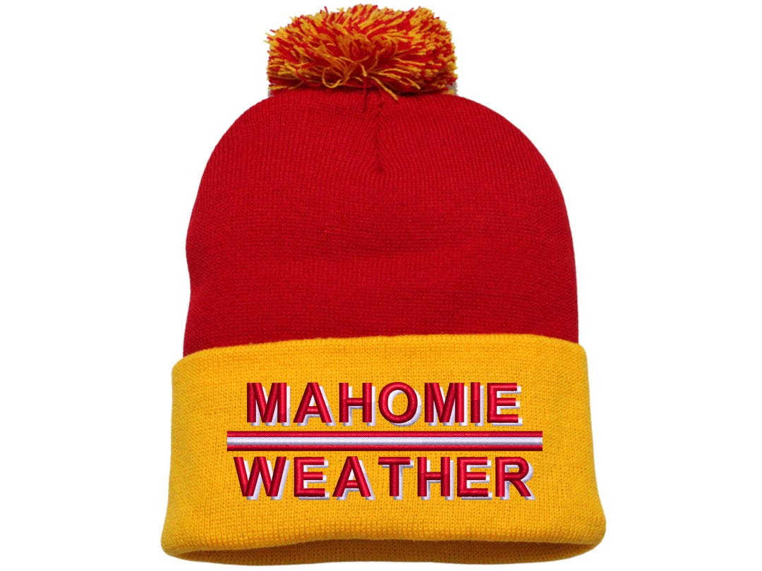 Kansas City Chiefs Patrick Mahomes Winter Weather Pom Pom Beanie, Hat ...