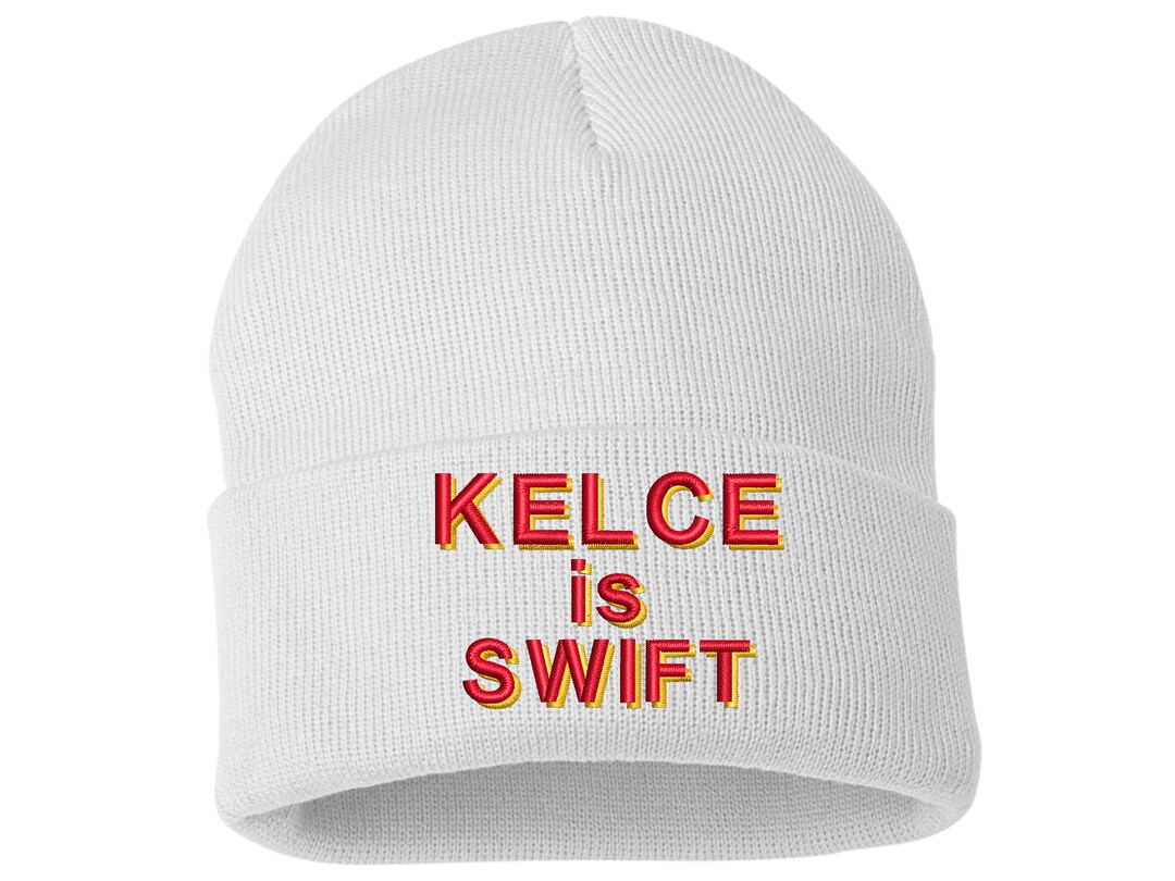 Kansas City Chiefs Travis Kelce and Taylor Swift Winter Weather Beanie ...