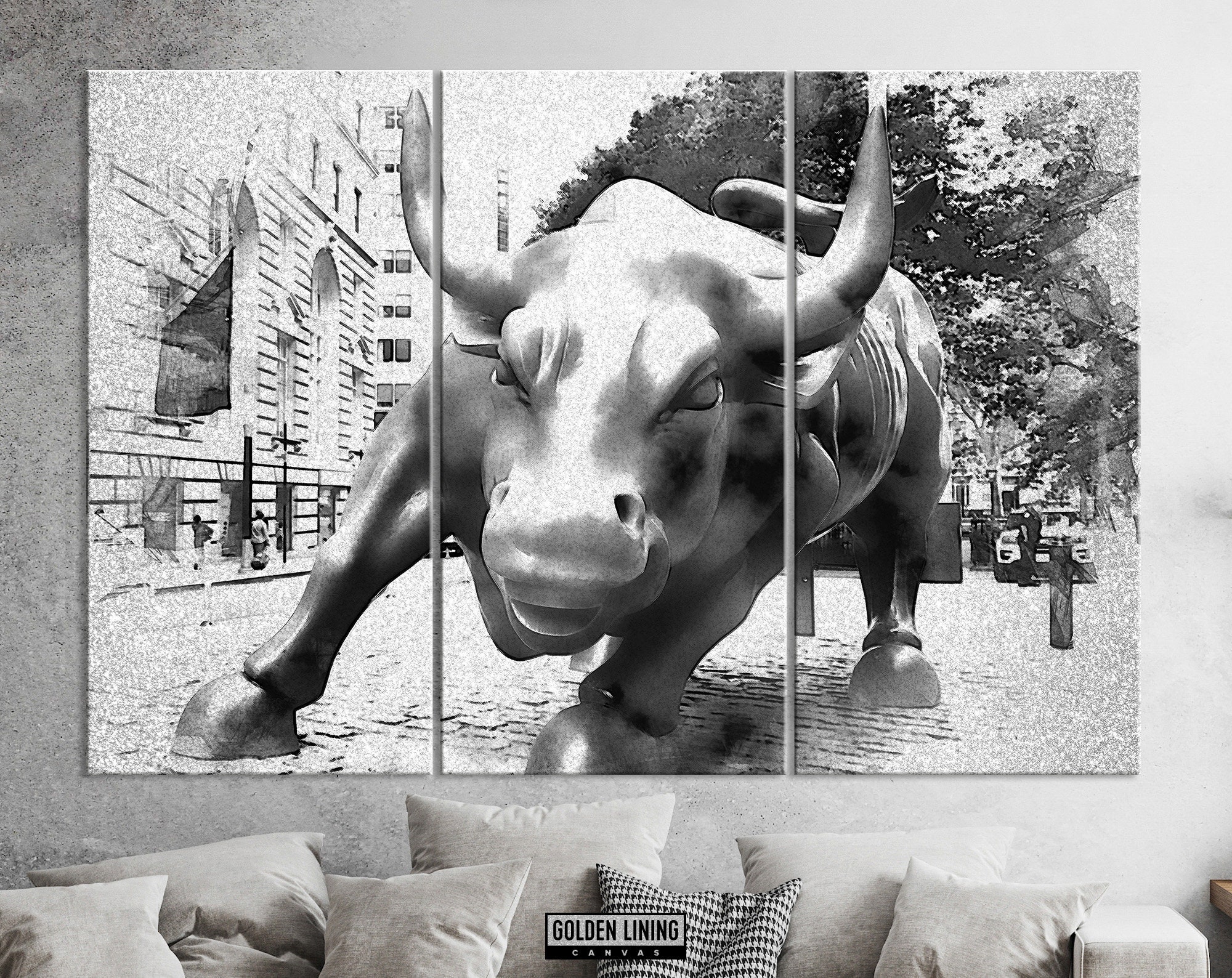 Wall Street Bull Wall Art