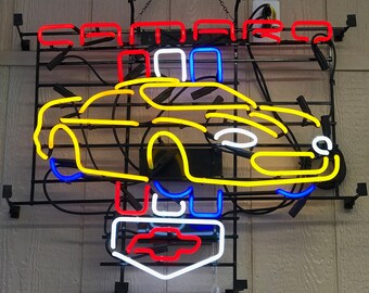Neon Camaro Garage Sign - Etsy