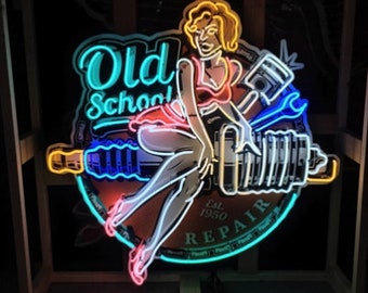 Old School Neon Sign - Etsy