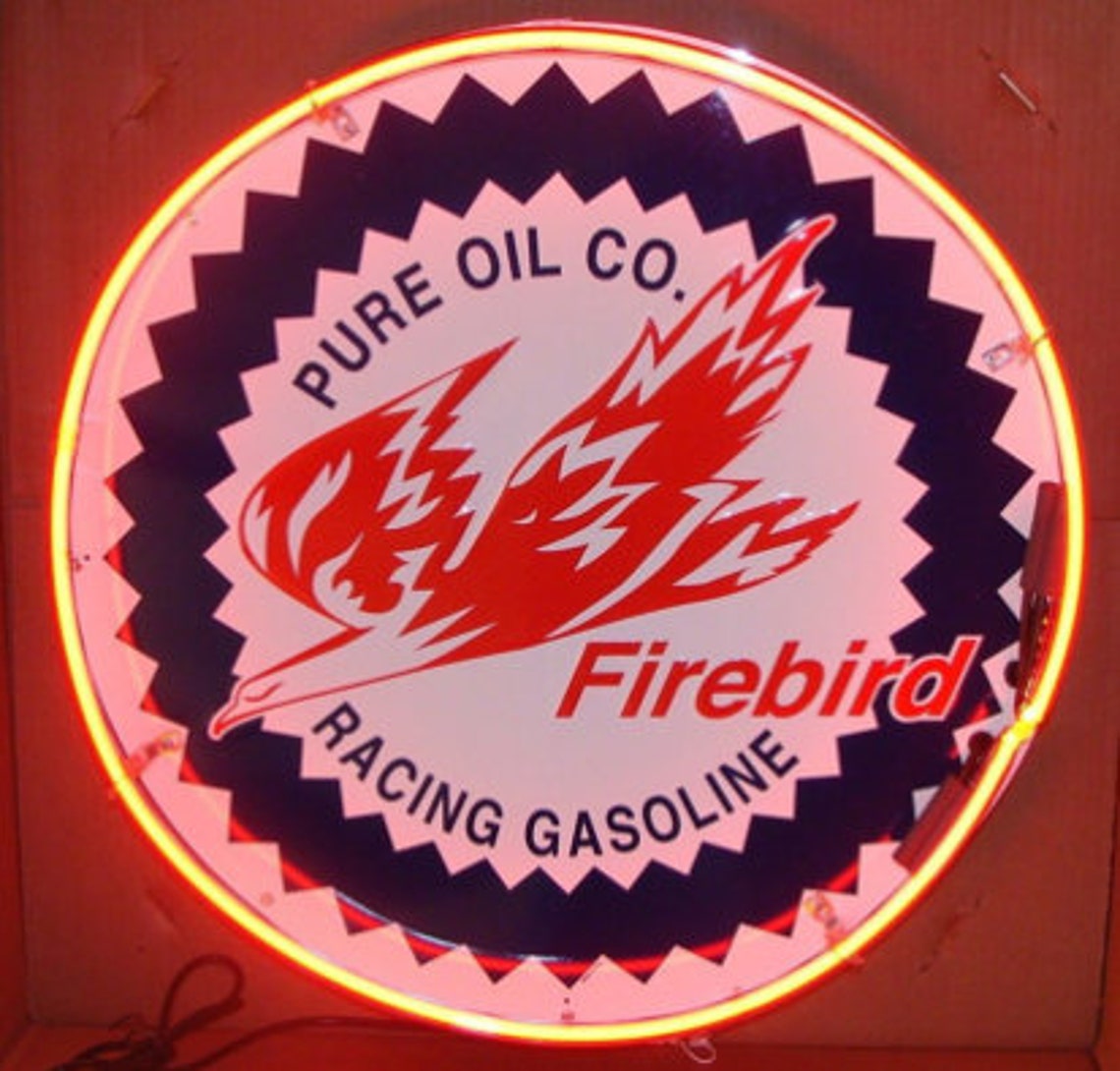 Pure Oil Firebird Neon Sign Gas Station Signs / - Etsy