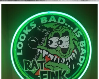Rat Fink Neon - Etsy