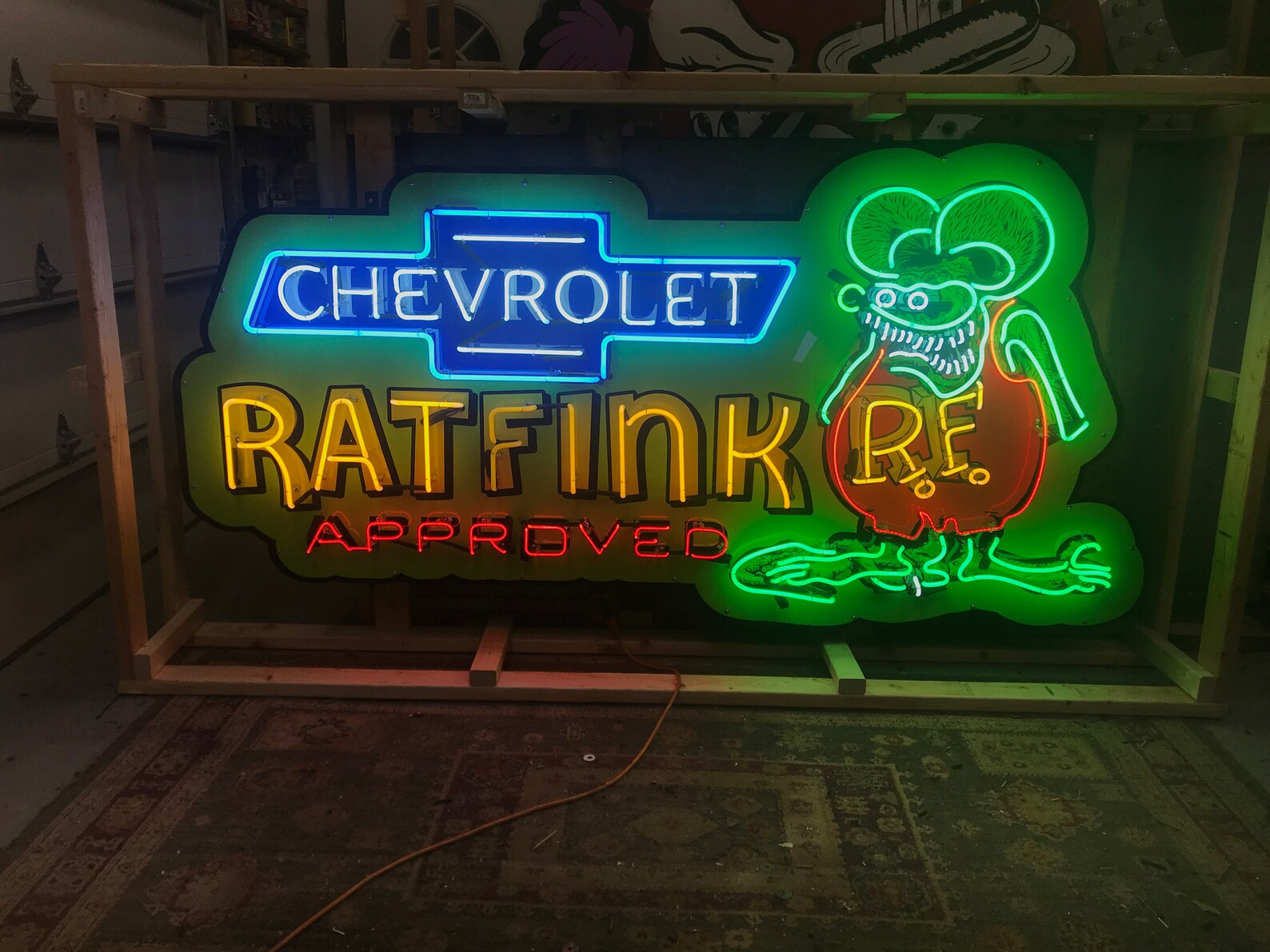 Chevrolet Rat Fink Neon Sign Chevy Signs Chevy Neon Sign Rat - Etsy