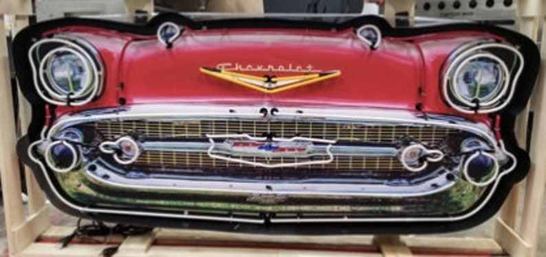 57 Chevy Neon Sign Chevrolet Grill Neons / 1957 Signs / - Etsy
