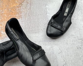 Puma Speed Princess Espera Leather Suede Black Sporty Ballet Flats US 6 ...
