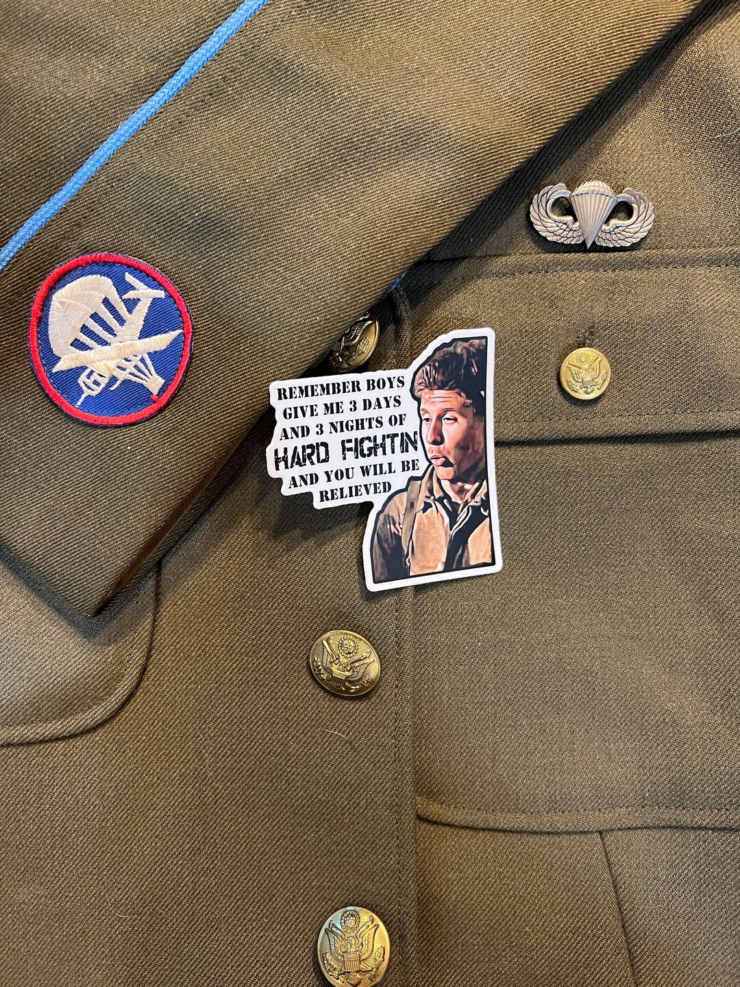 Vinyl Sticker Band of Brothers George Luz Hard Fightin - Etsy