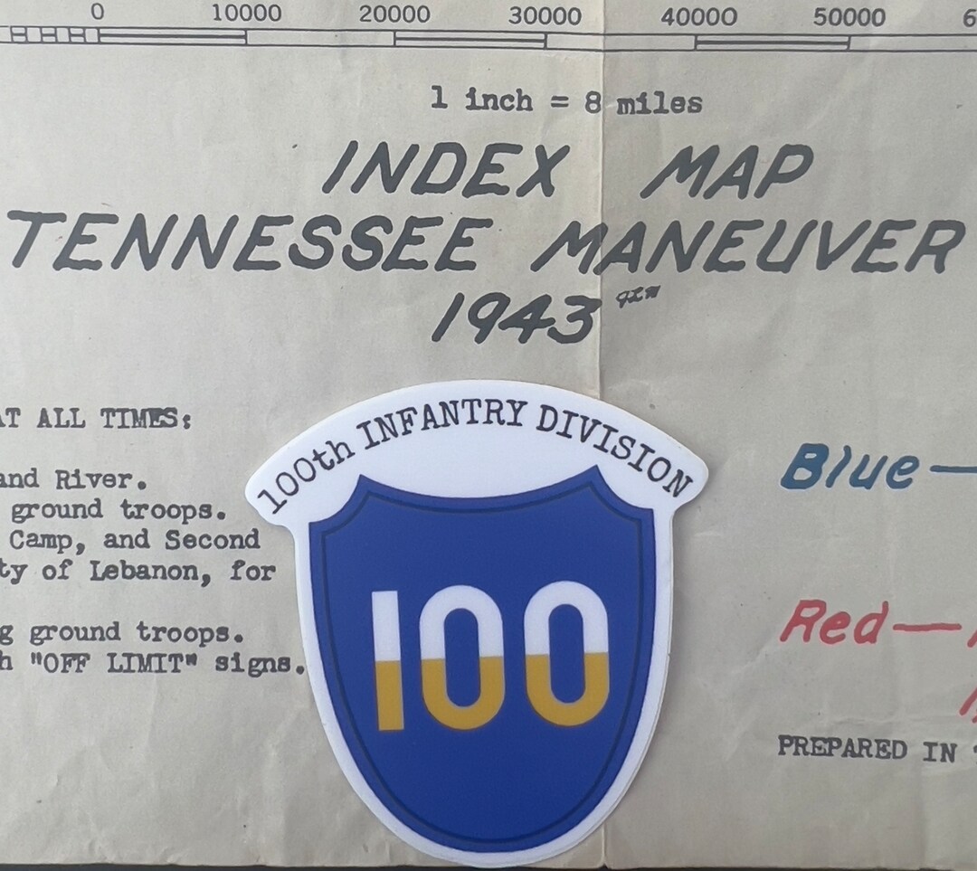 WWII 100th Infantry Division Patch Vinyl Sticker - Etsy