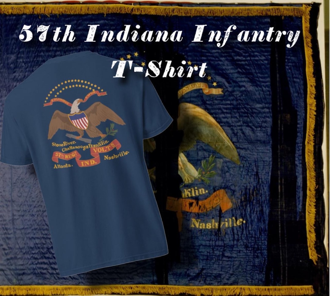 Civil War 57th Indiana Infantry Regimental Flag T-shirt - Etsy