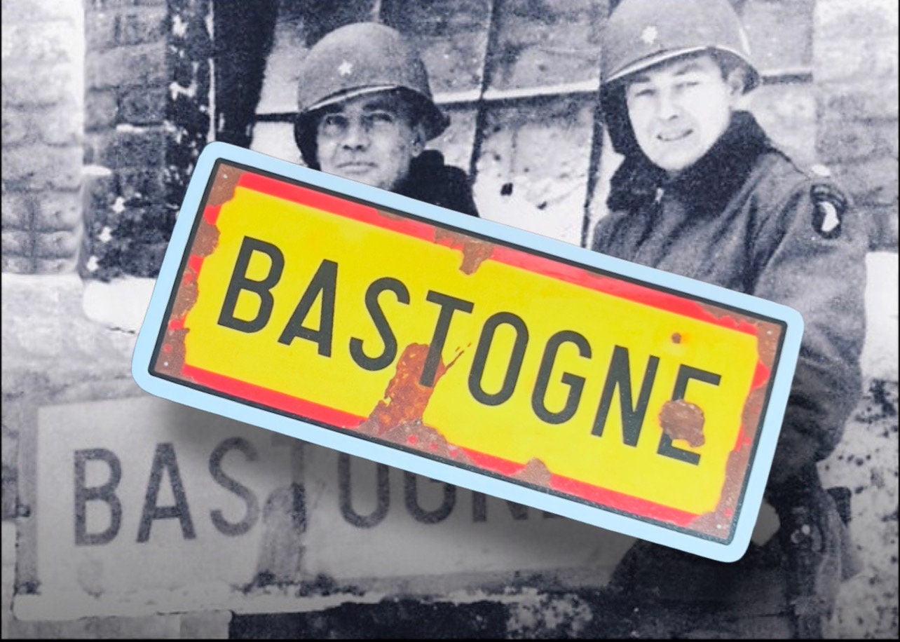 Vinyl Sticker World War Two Battle of the Bulge Bastogne Sign - Etsy