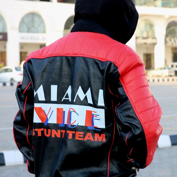 Miami Vice Leather Jacket - Etsy