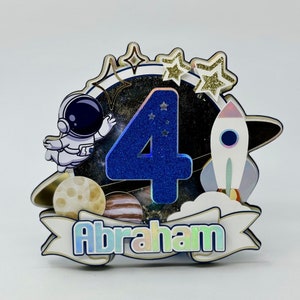 Space Cake Topper, Space Birthday Party, Astronaut Party Decor ...