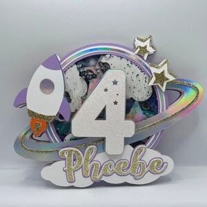 Space Cake Topper Space Birthday Party Astronaut Party - Etsy