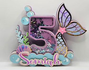 Mermaid SVG Under the Sea Elements Cake Topper Pieces Cricut Design ...