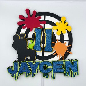 Paintball Cake Topper, Paintball Birthday Party, Paintball Party. - Etsy