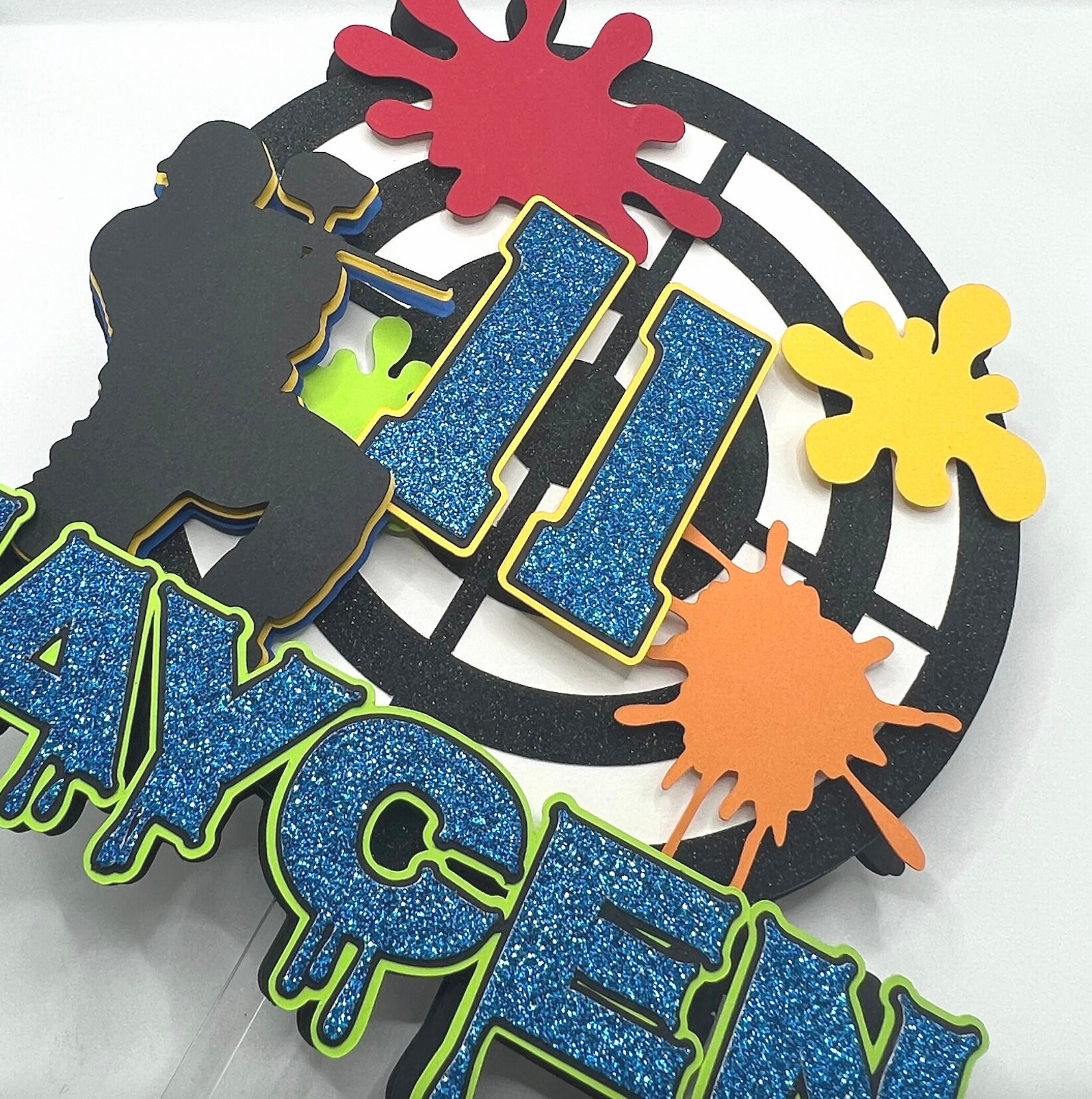 Paintball Cake Topper, Paintball Birthday Party, Paintball Party. - Etsy