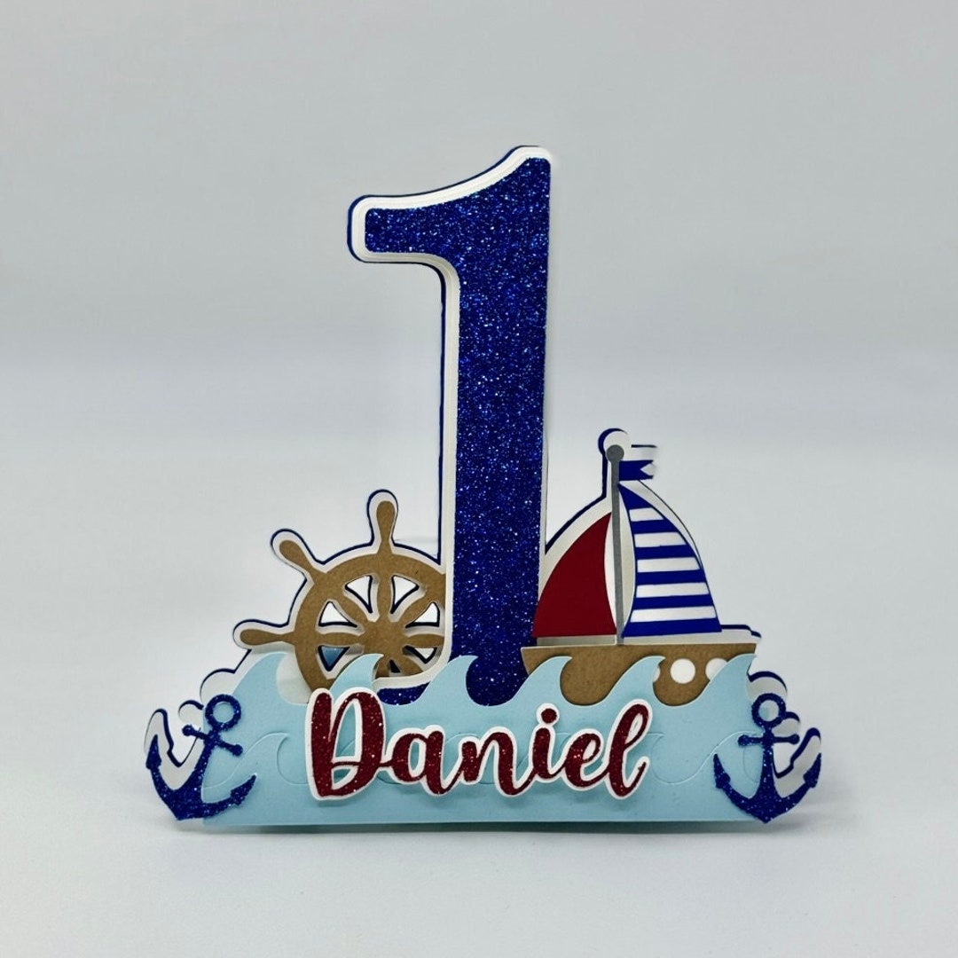 Nautical Themed Cake Topper, Nautical Birthday Cake Topper, Nautical ...