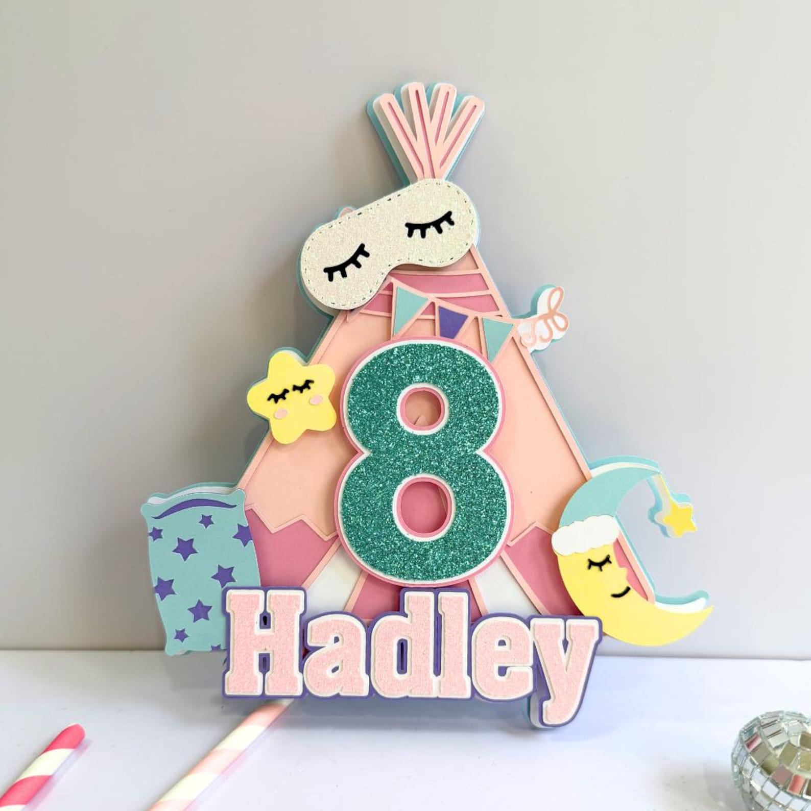 Pajama Party Cake Topper, Slumber Party Decor, Sleepover Party Decor - Etsy