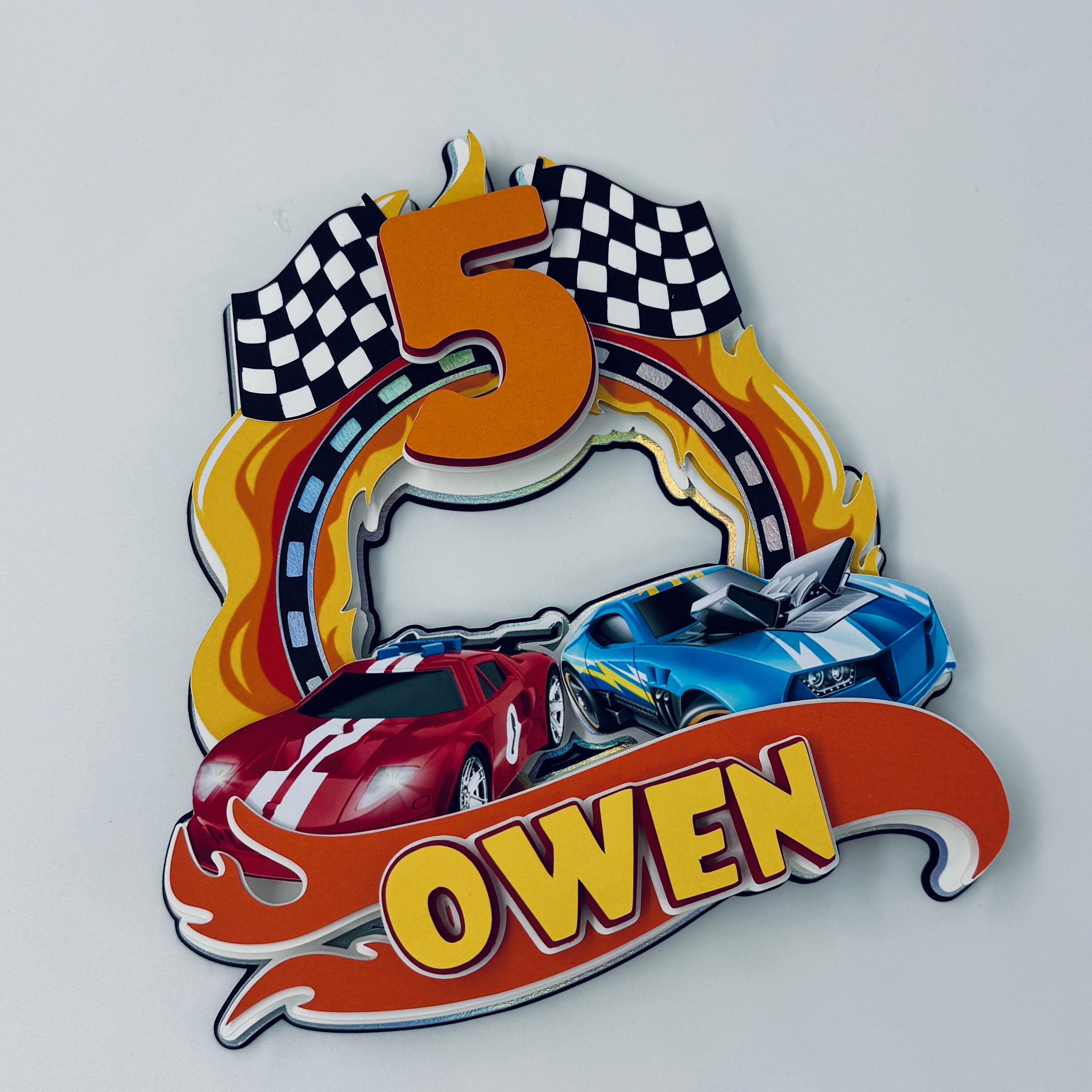 Race Car Cake Topper, Personalized Cake Topper - Etsy