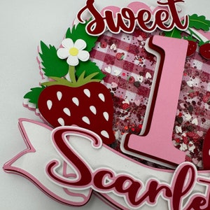 Strawberry Cake Topper, Strawberry Birthday Theme. - Etsy