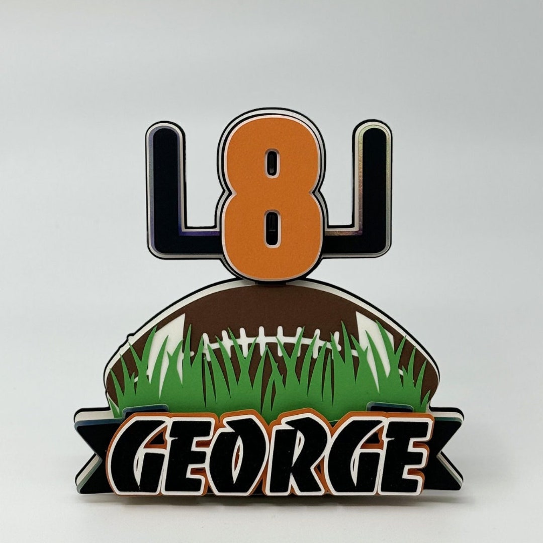 Football Cake Topper, Football Party Topper, Football Birthday Party ...