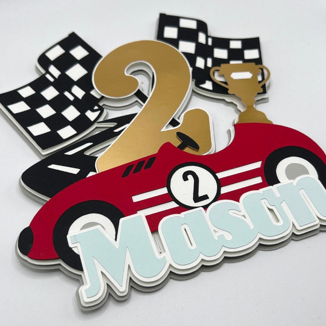 Vintage Race Car Cake Topper, Cars Cake Topper - Etsy