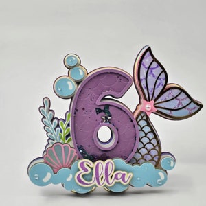 Mermaid Cake Topper - Etsy