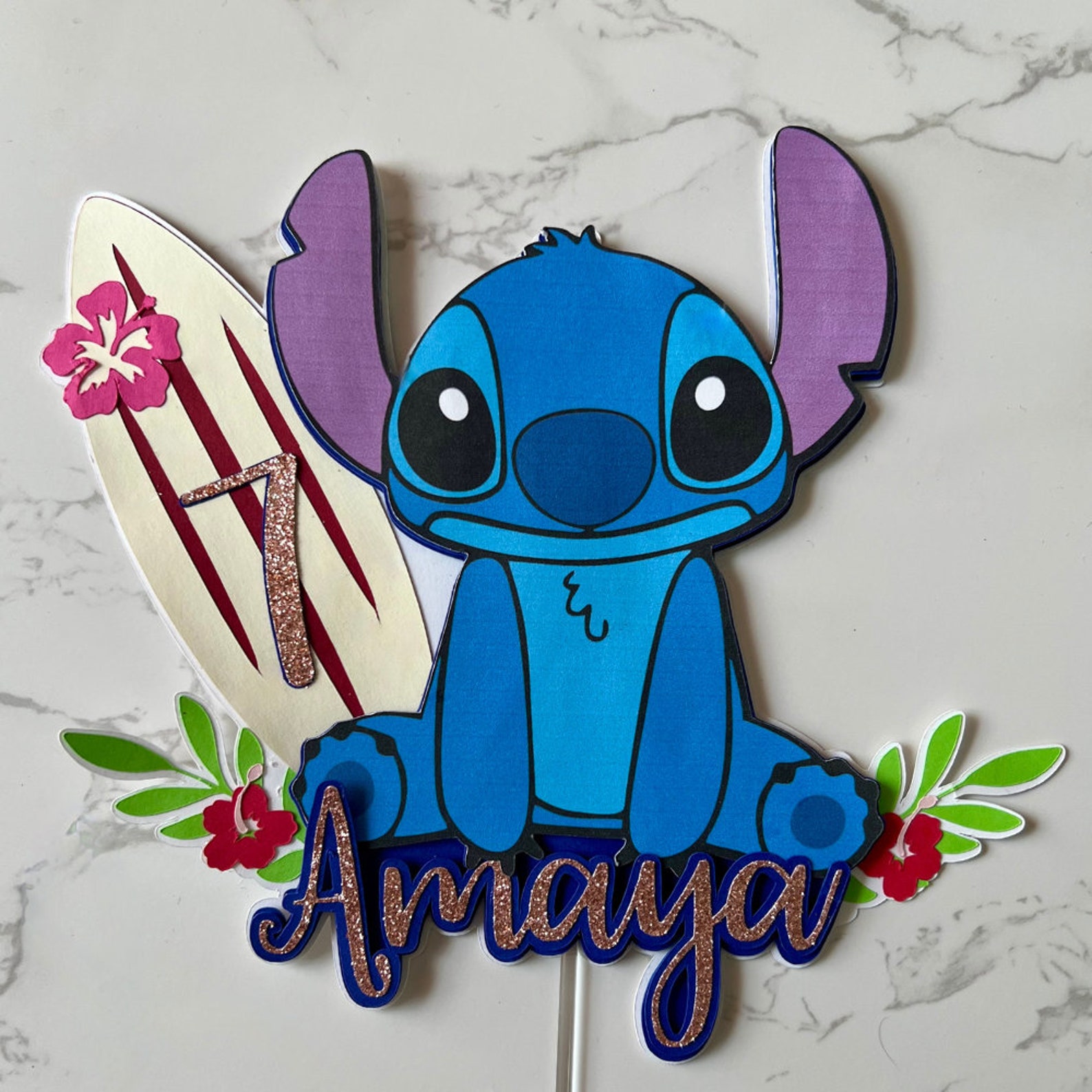 Stitch Birthday Cake Topperstitch Topper / Stitch Party Cake - Etsy