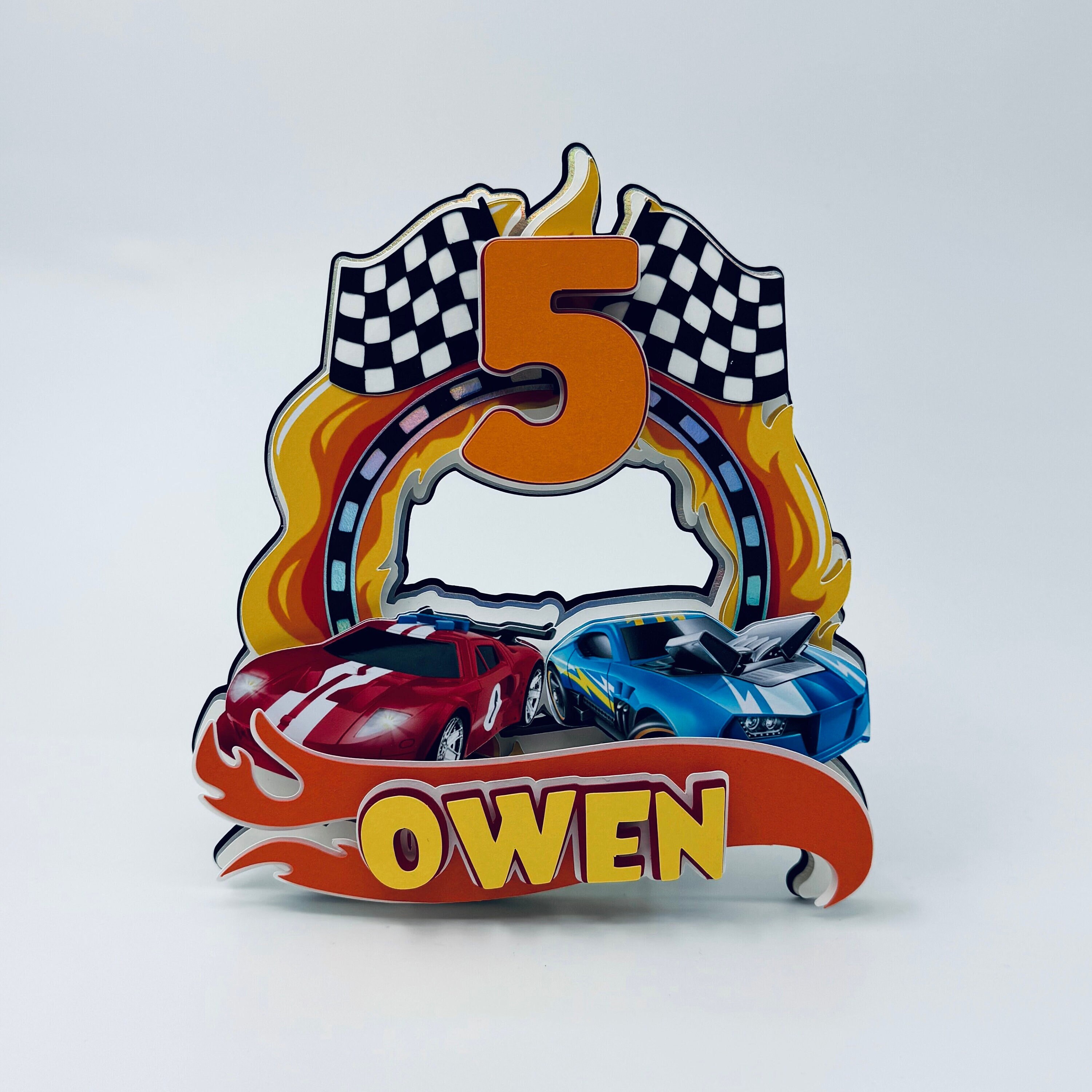 Race Car Cake Topper, Personalized Cake Topper - Etsy
