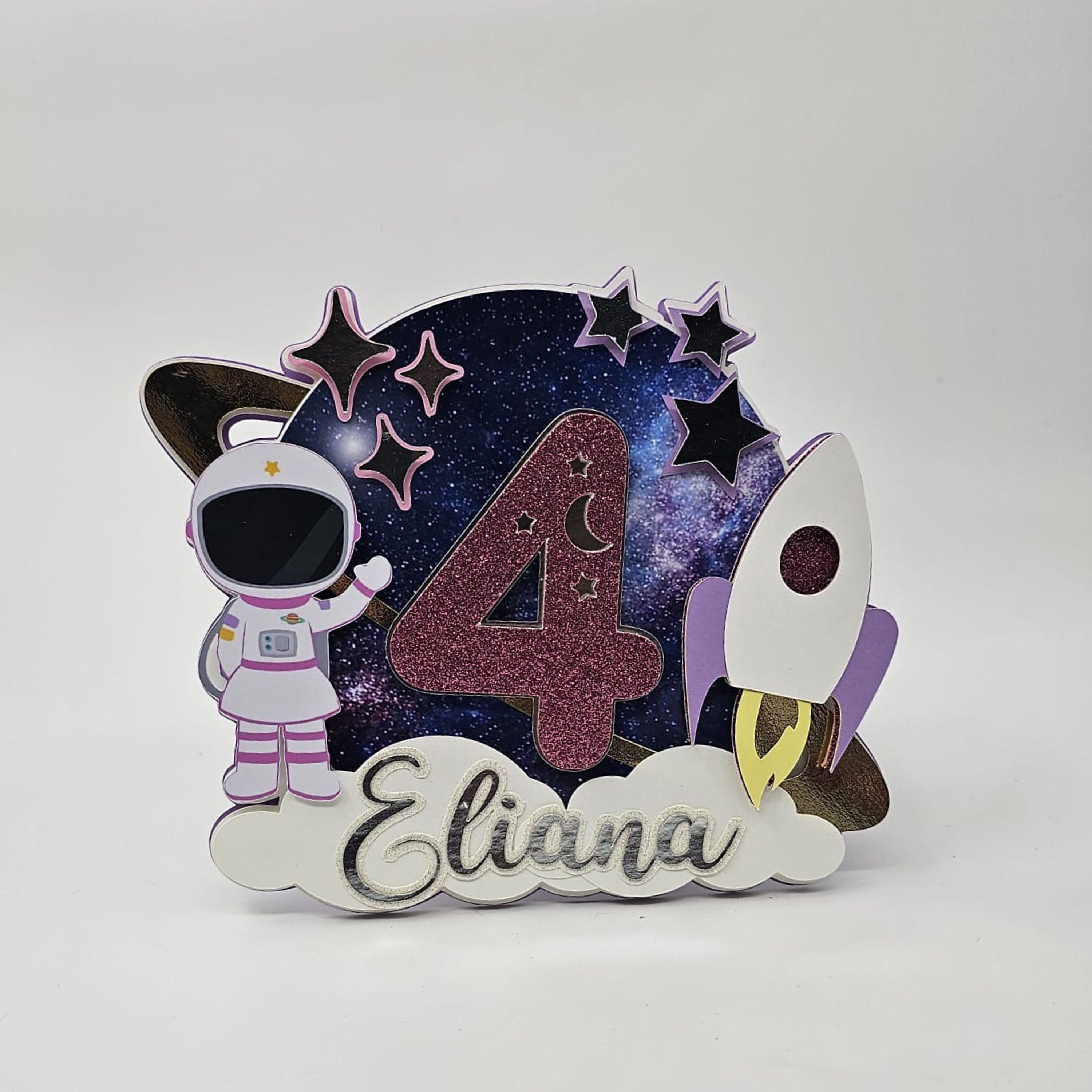 Space Cake Topper Space Birthday Party Astronaut Party - Etsy
