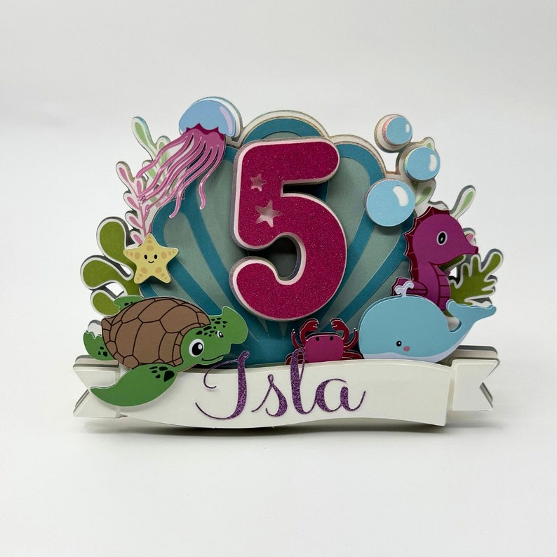 Under the Sea Cake Topper, Ocean Party, Mermaid Cake Topper - Etsy