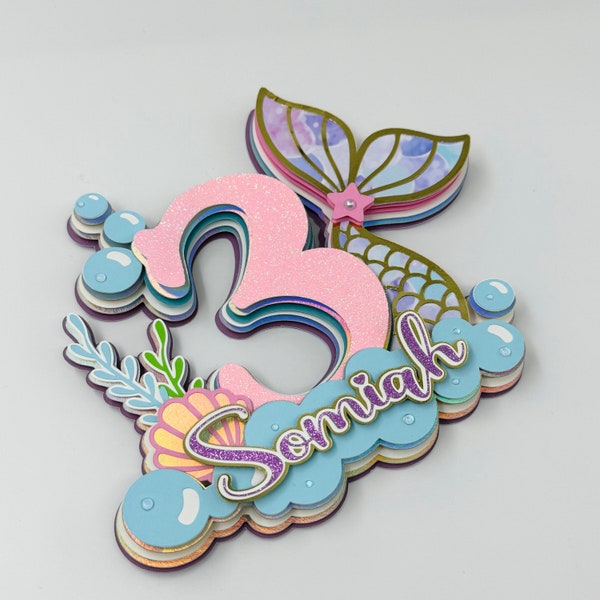 Mermaid Tail Cake Topper - Etsy